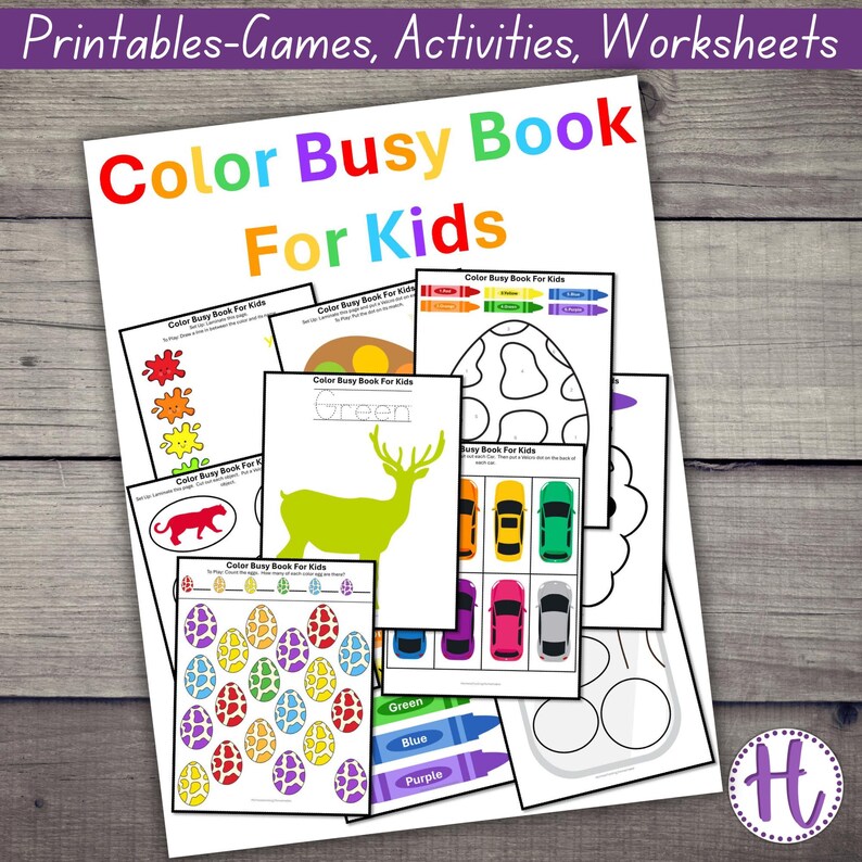 Color Busy Book, Quiet Book, Preschool Activity, Color Sorting, Line ...