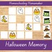 Halloween Memory Game for Kids, Preschool, Kindergarten, Elementary ...