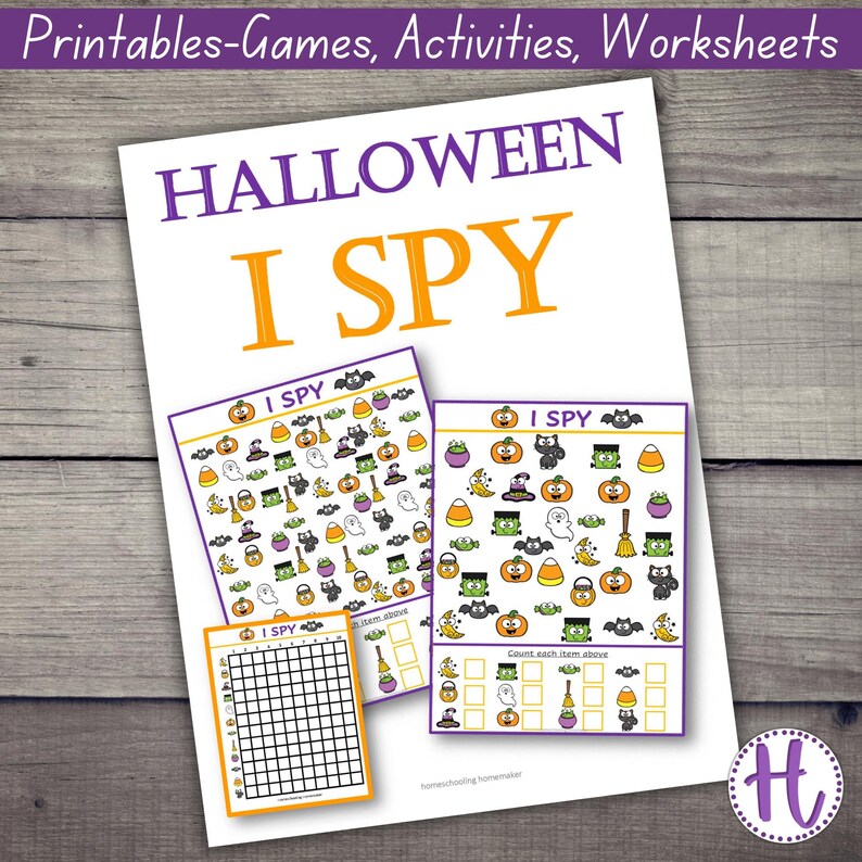 Halloween I Spy for Kids, Counting Game for Kids, Seek and Find, I Spy ...