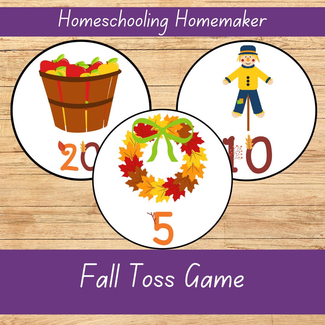 Fall Toss Game for Kids, Indoor Game, Preschool Game, Elementary Kids ...