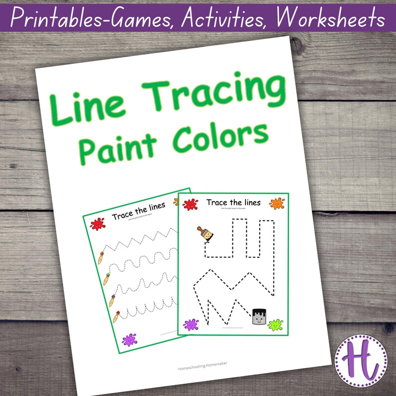 Tracing Worksheets for Preschool or Kindergarten, Learning Activities ...
