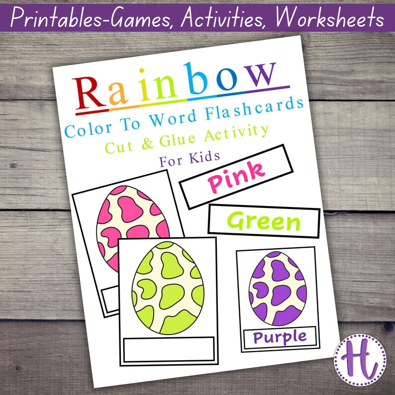 Color Flashcards Cut and Glue Activity for Toddlers, Preschoolers ...