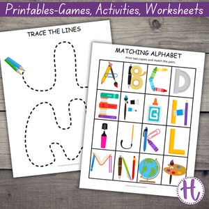 Back to School Activity Pack: Preschool Kindergarten Learning (PDF) - Etsy