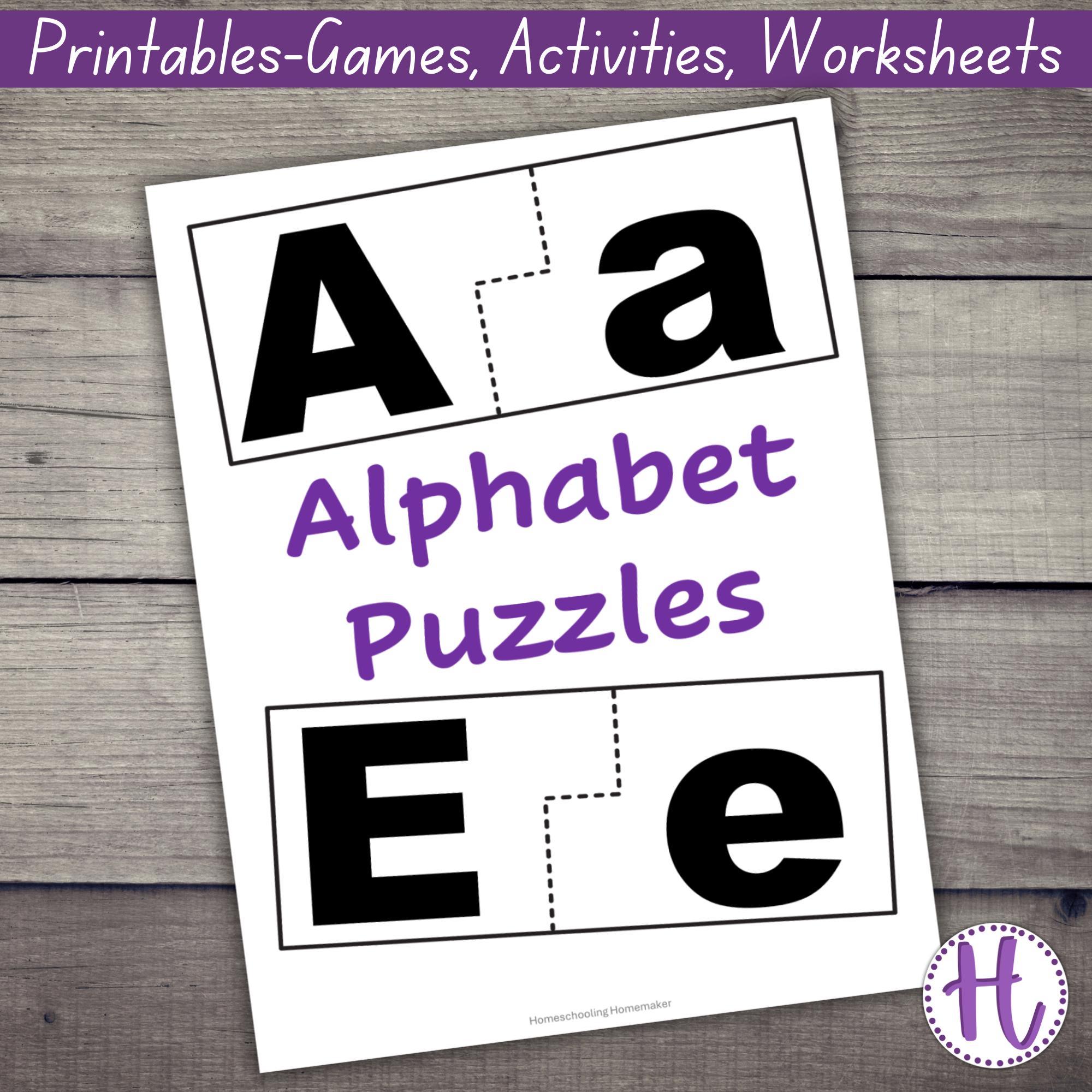 Letter Match Puzzles: ABC Printable Activity (PDF Download) - Etsy
