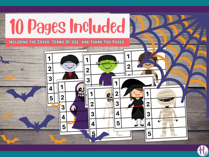 Halloween Number Puzzles 1-5: Preschool Activity (PDF) - Etsy