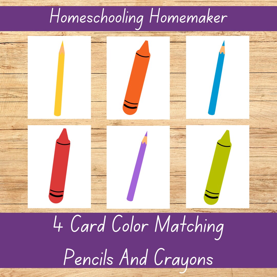 4 Card Color Matching Printable Game for Kids Kindergarten - Etsy