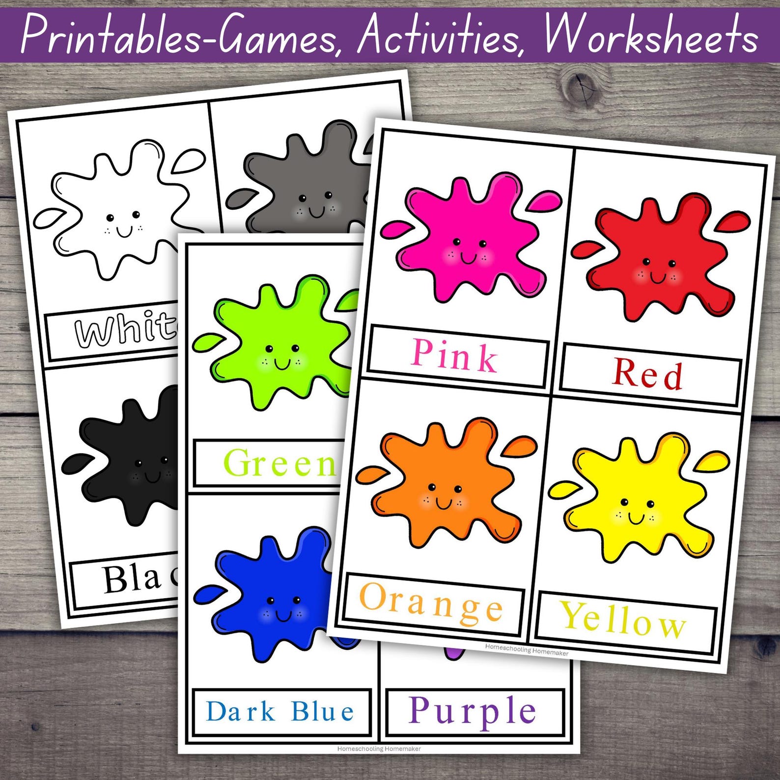 Color Flashcards for Kids, Color Matching, Preschool Color Flashcards ...