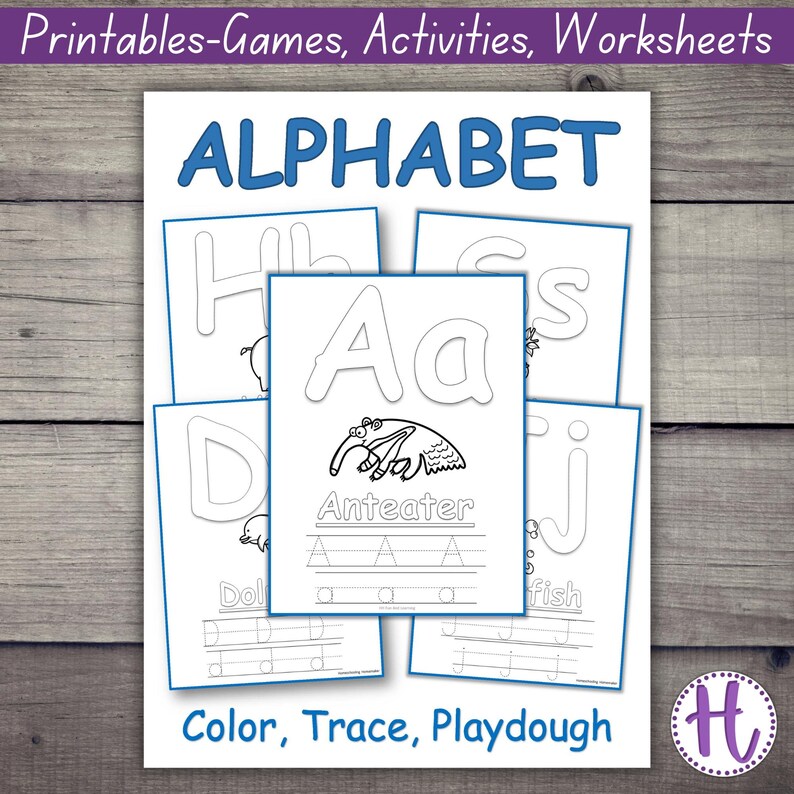 Alphabet Worksheets: Animal Themed ABC Letter Tracing & Coloring Pages ...