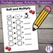 Roll and Multiply Math Practice Worksheet for Kids, Kindergarten ...