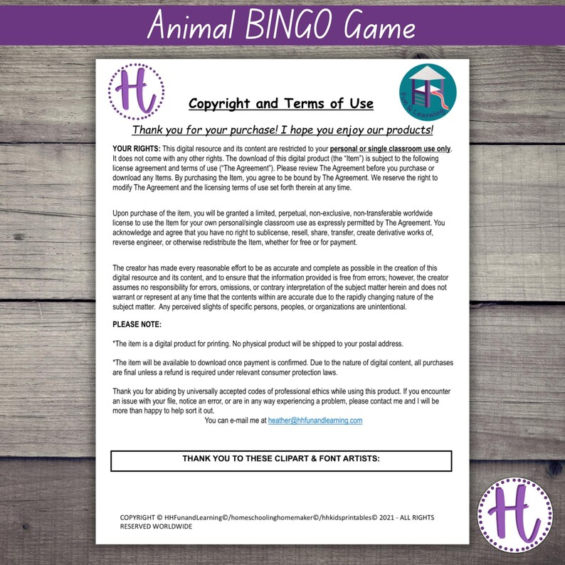 Animal Bingo Game, Printable Game for Classrooms, Simple and Fun Animal ...