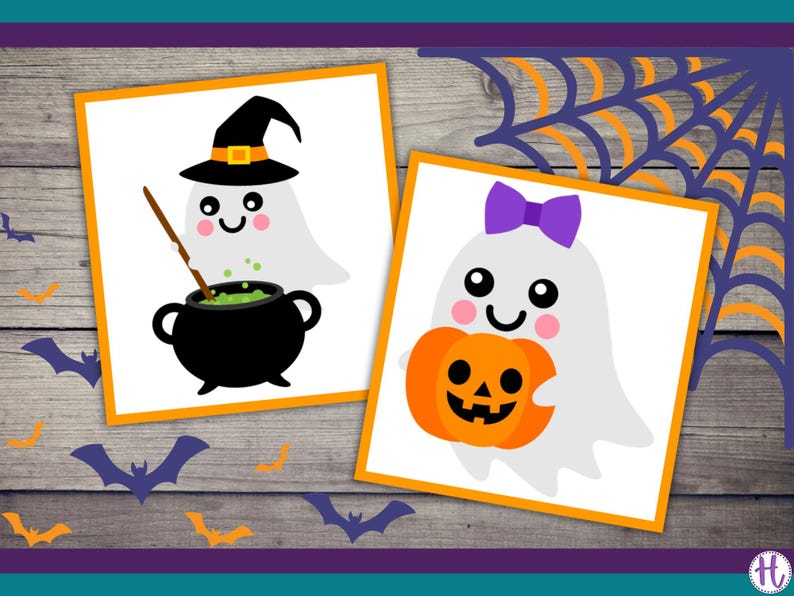 Halloween Ghost Tic Tac Toe Game: Printable Kids Activity (PDF) - Etsy