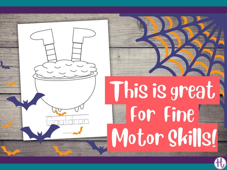 Halloween Tracing and Coloring Pages: Spooky Kids' Activity (PDF ...