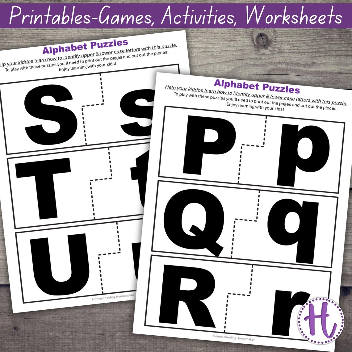 Letter Match Puzzles: ABC Printable Activity (PDF Download) - Etsy