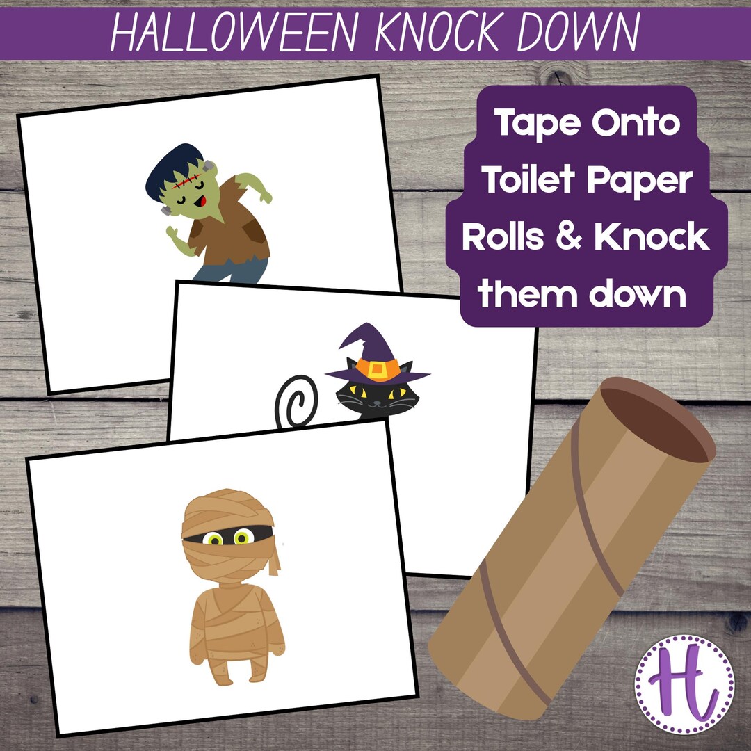 Halloween Knock Down Game: Printable Activity for Kids (PDF Download ...