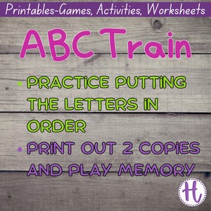 ABC Learning Train, Preschool or Kindergarten, Practice the Alphabet - Etsy