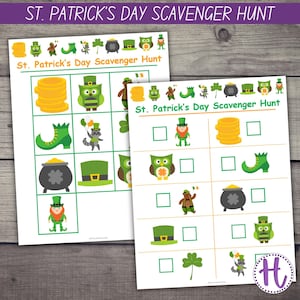 St. Patrick's Day Scavenger Hunt for Kids: Printable Game (PDF) - Etsy