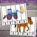 Farm Puzzles With Numbers 1-5 for Preschool, Counting Activity, Simple ...