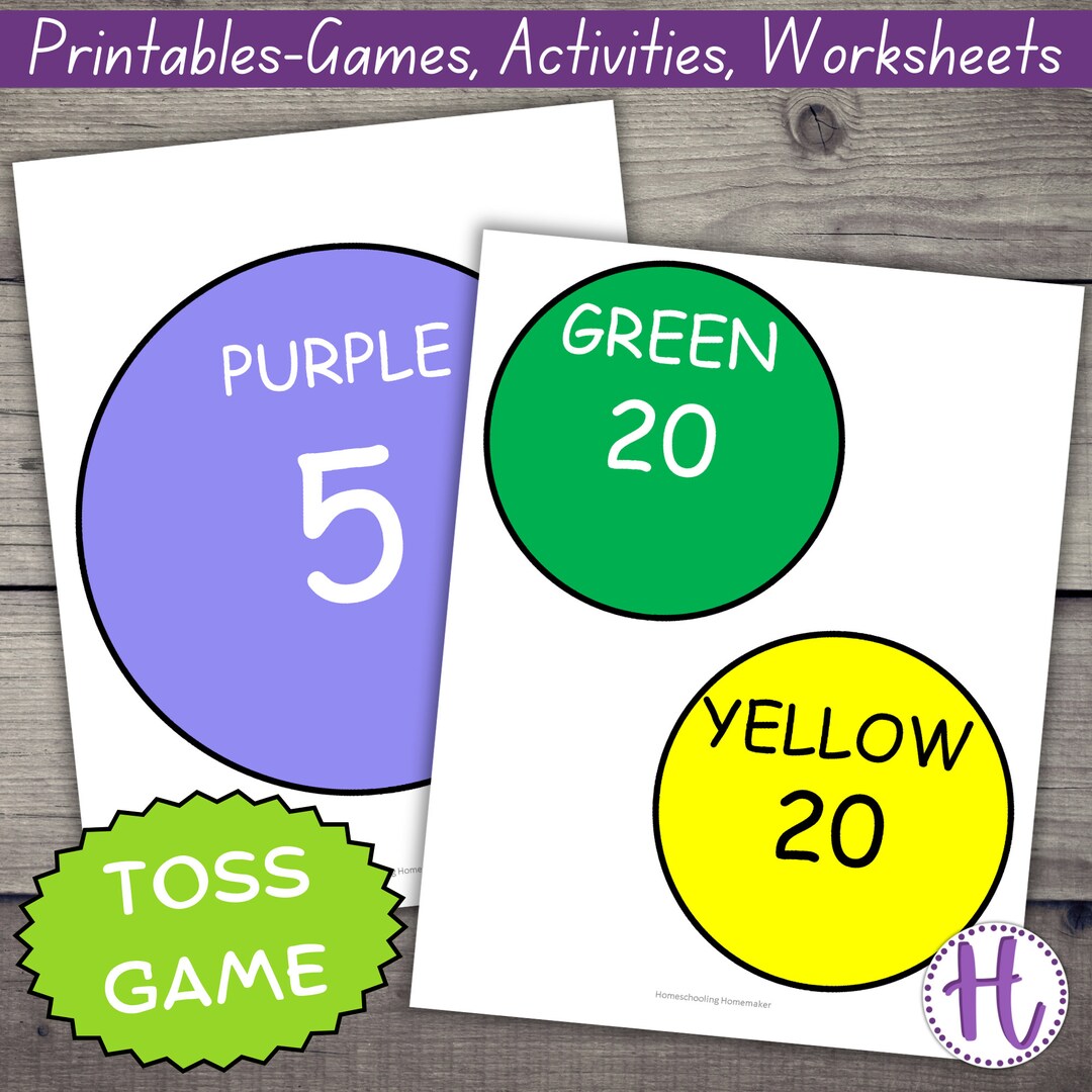 Colors Toss Game for Kids, Indoor Game, Preschool Game, Elementary Kids ...