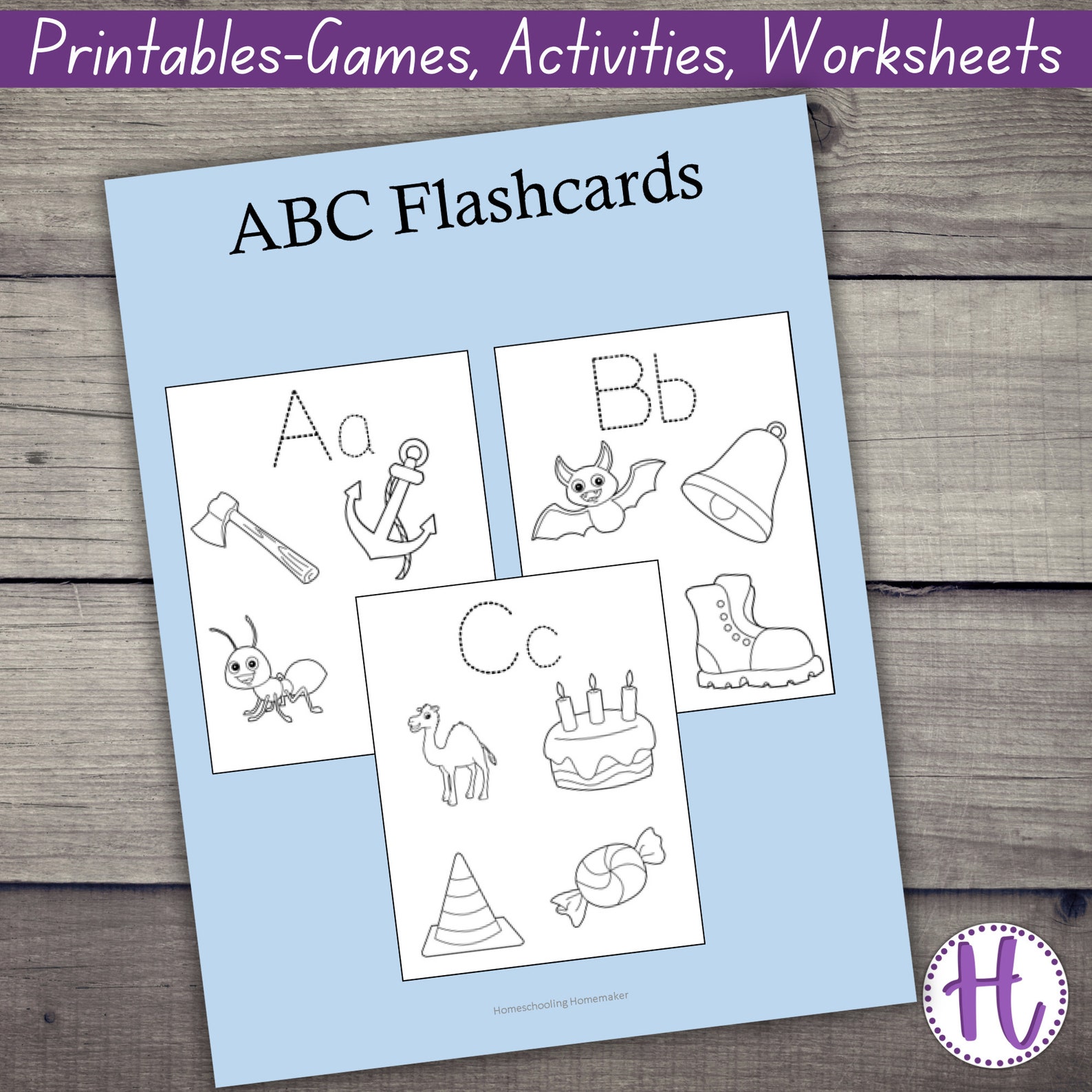 Alphabet Flashcards for Kids, Kindergarten, Preschool, Elementary, ABC ...