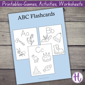 Alphabet Flashcards for Kids, Kindergarten, Preschool, Elementary, ABC ...