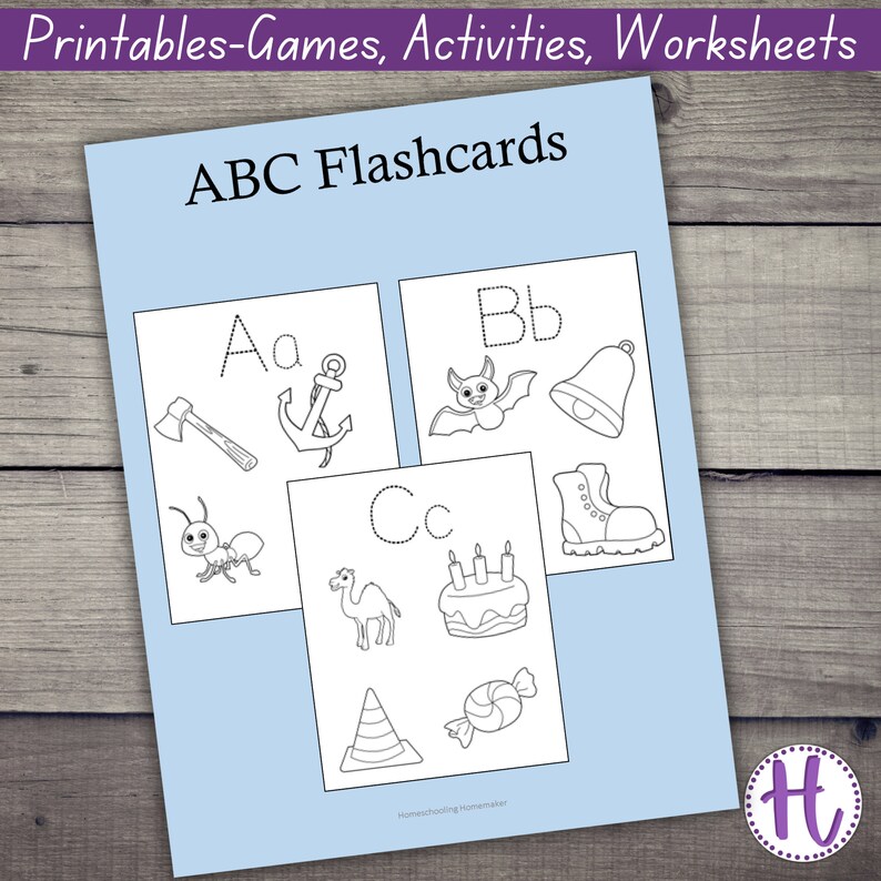 Alphabet Flashcards for Kids, Kindergarten, Preschool, Elementary, ABC ...