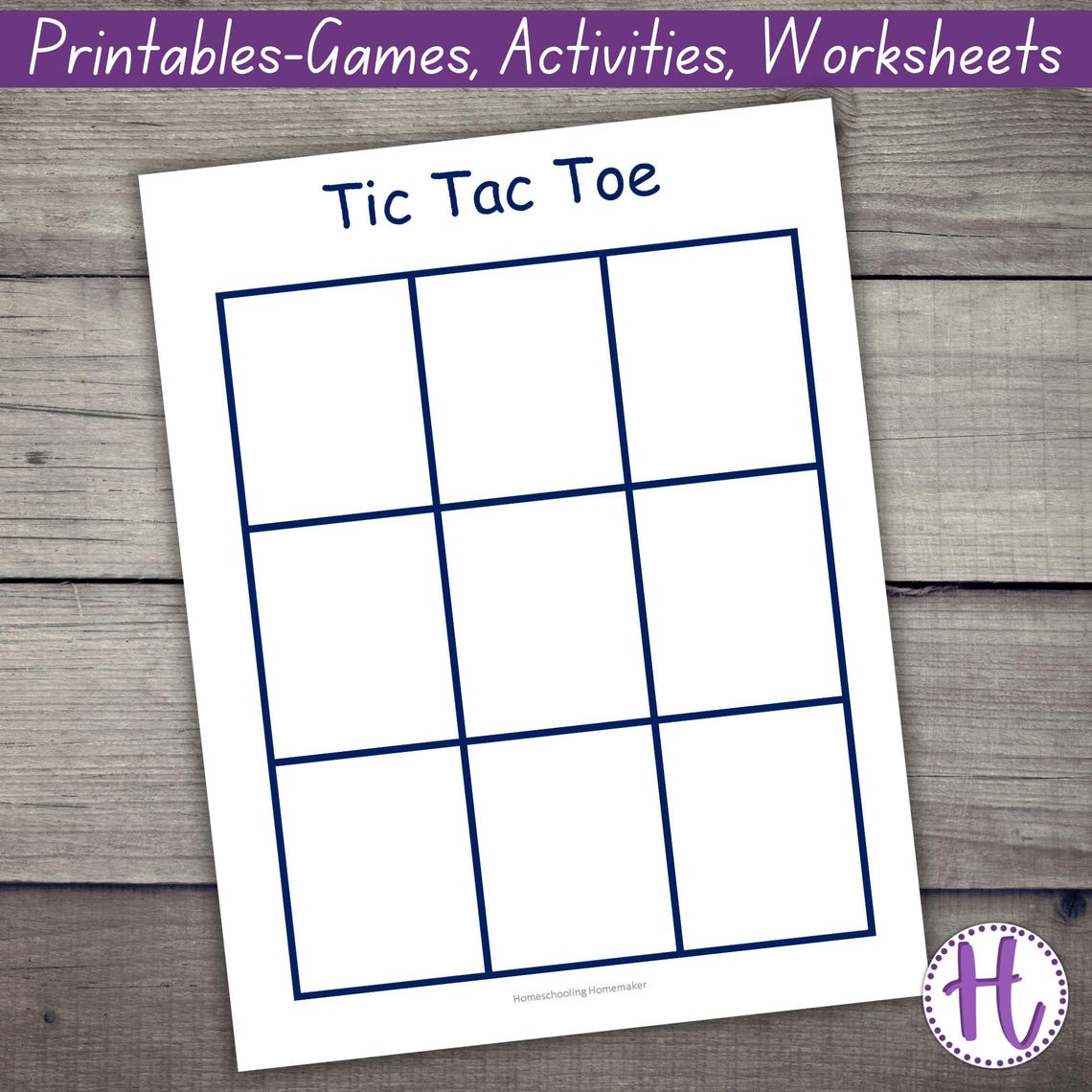 Monster Tic-tac-toe Game for Kids, Printable Game, Toddler Game ...