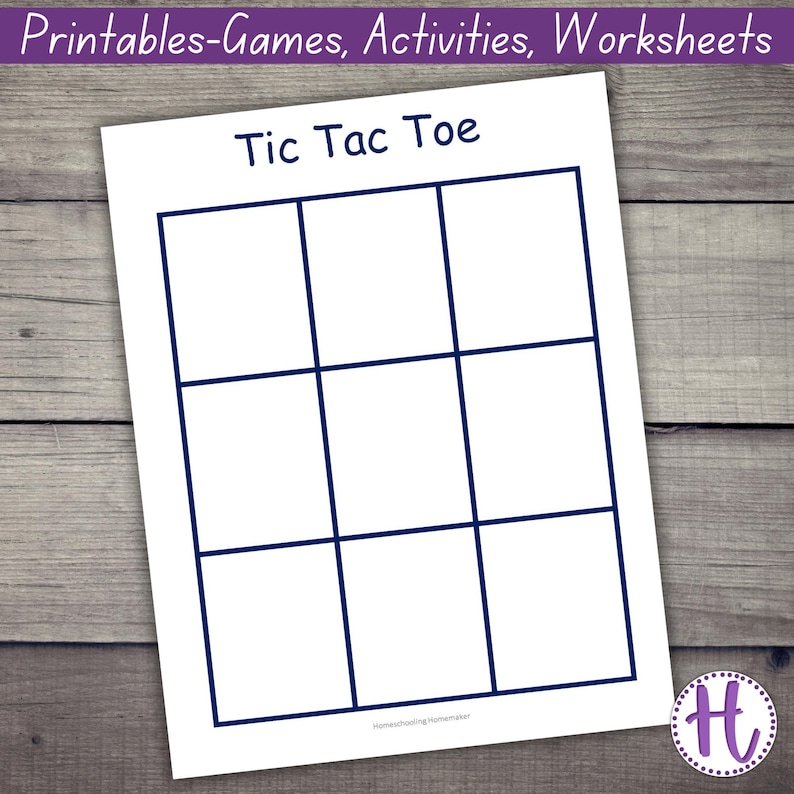 Monster Tic-tac-toe Game for Kids, Printable Game, Toddler Game ...