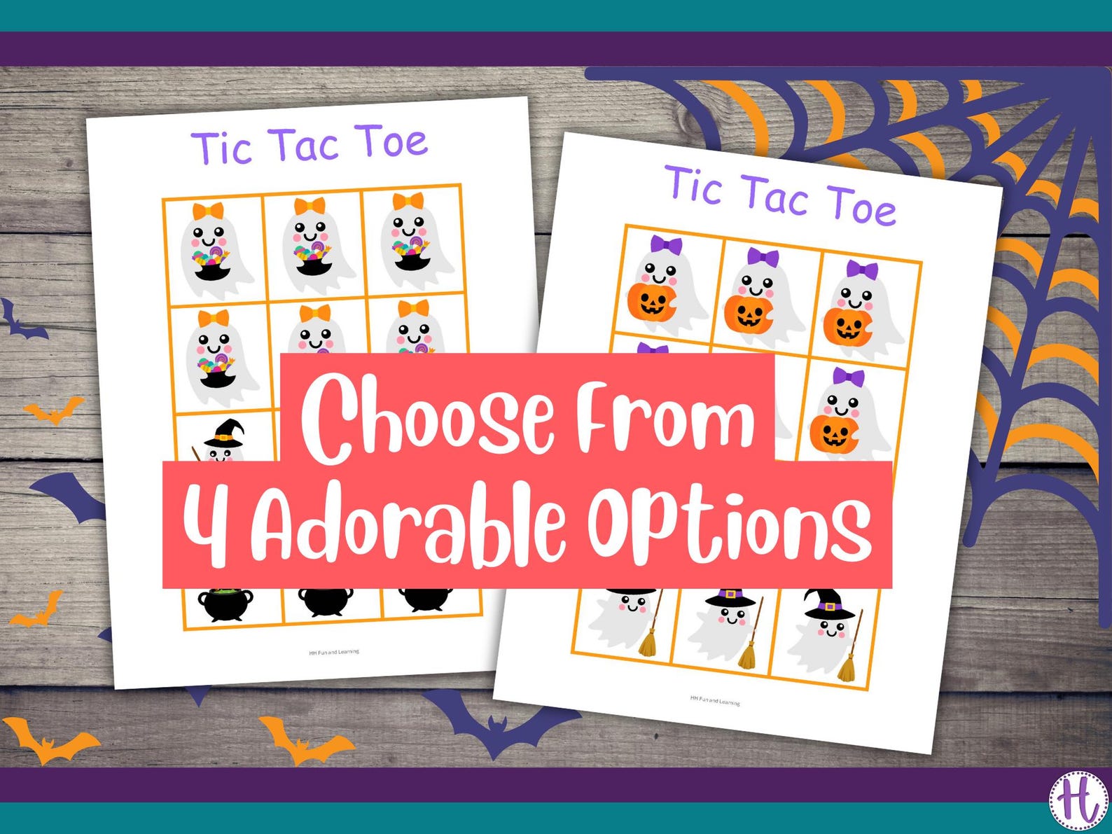 Halloween Ghost Tic Tac Toe Game: Printable Kids Activity (PDF) - Etsy