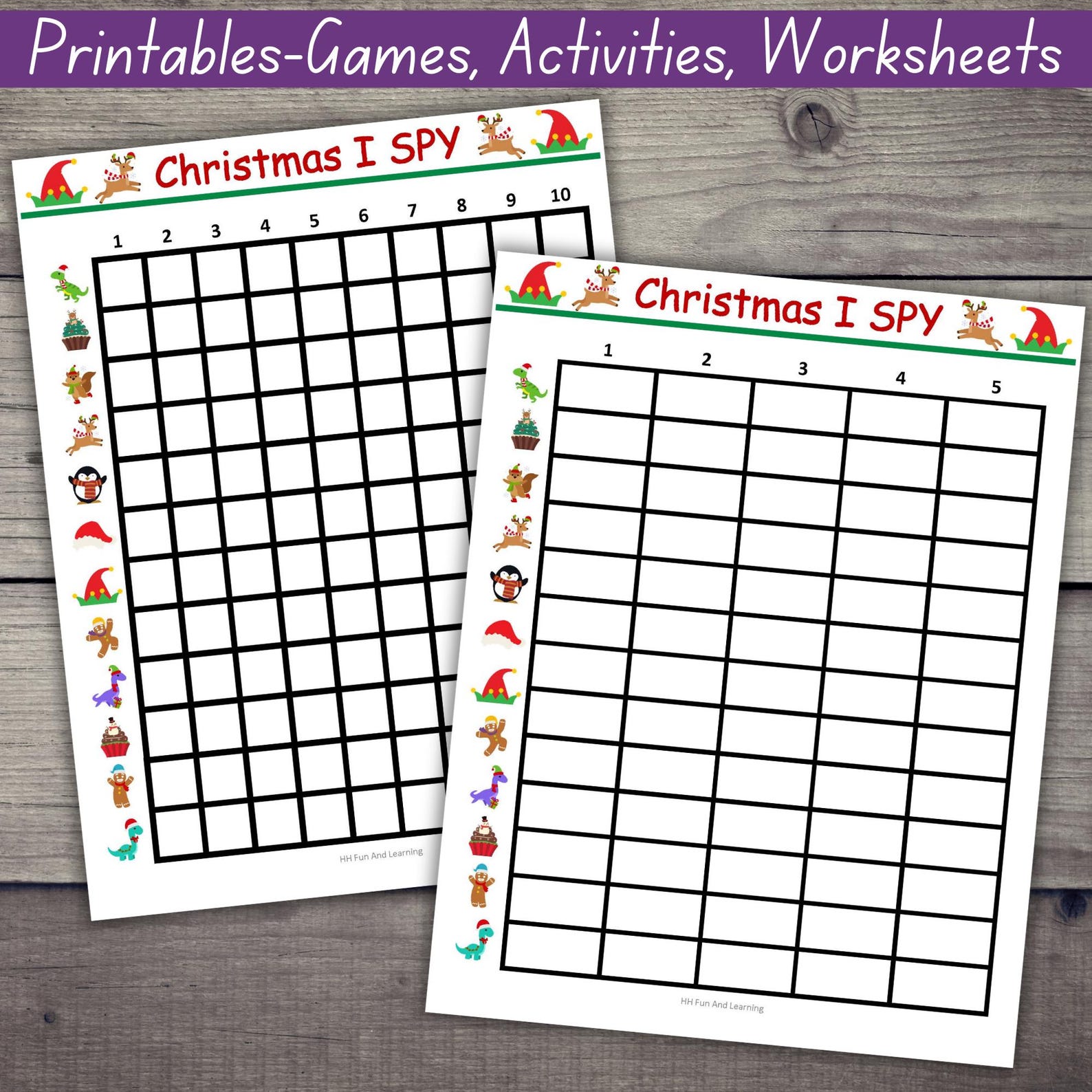 Christmas I Spy Game for Kids: Printable Graphing Activity (PDF) - Etsy