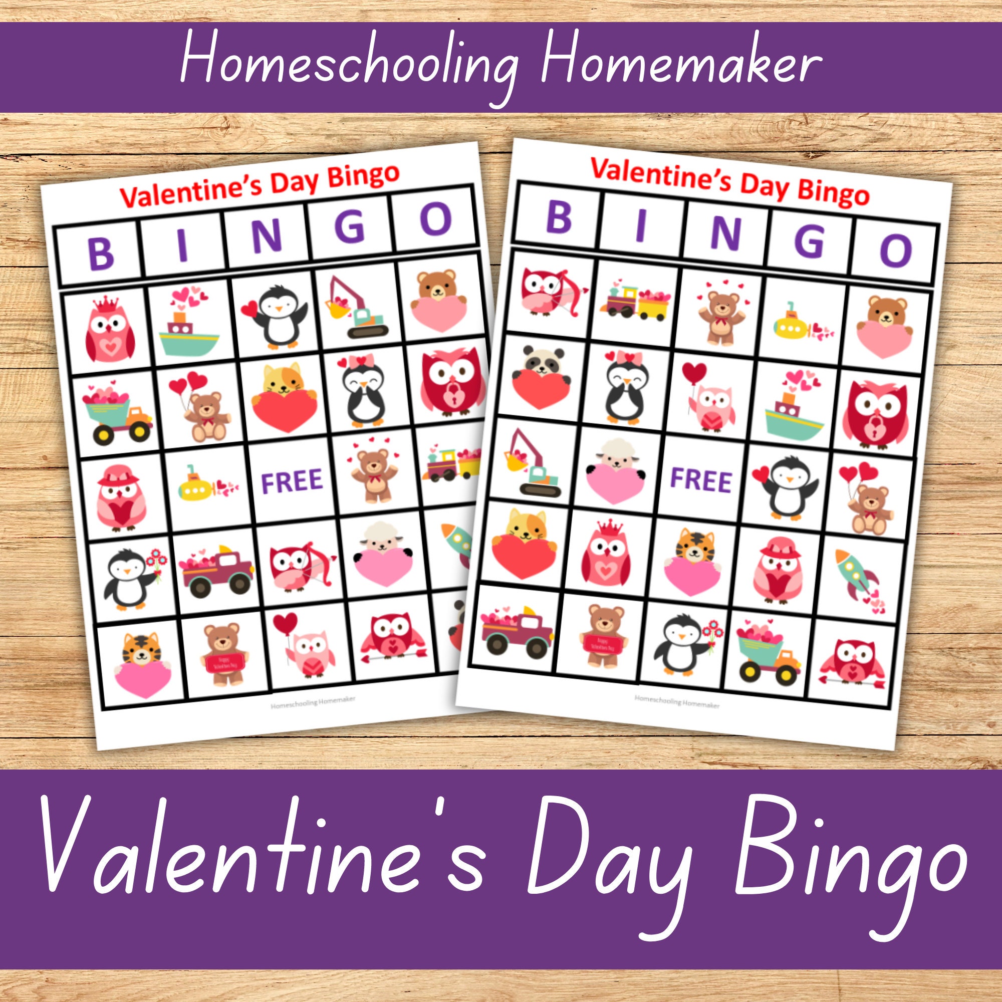 Valentine's Day BINGO Game for Your Kids Great for Homeschool or Family ...
