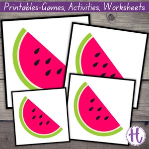 Summer Size Sequencing Cards for Preschoolers, Printable Summer ...