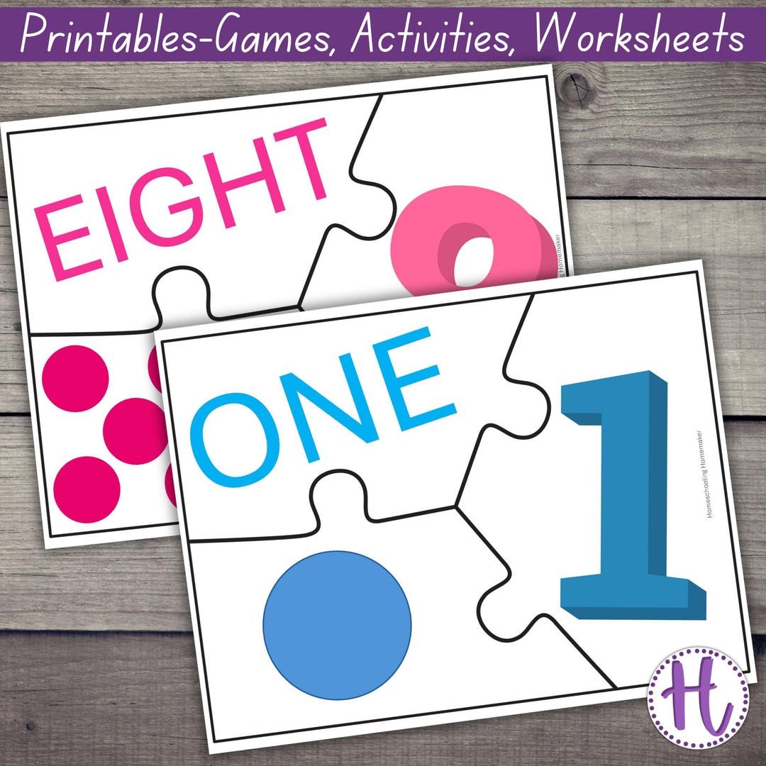 Number Puzzles for Preschool, Count and Match the Numbers With These ...