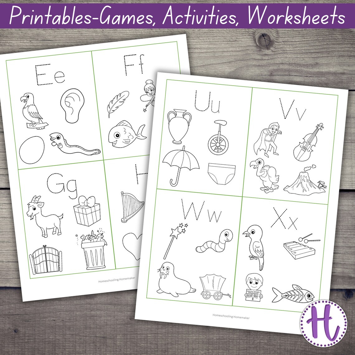 Alphabet Flashcards for Kids, Kindergarten, Preschool, Elementary, ABC ...