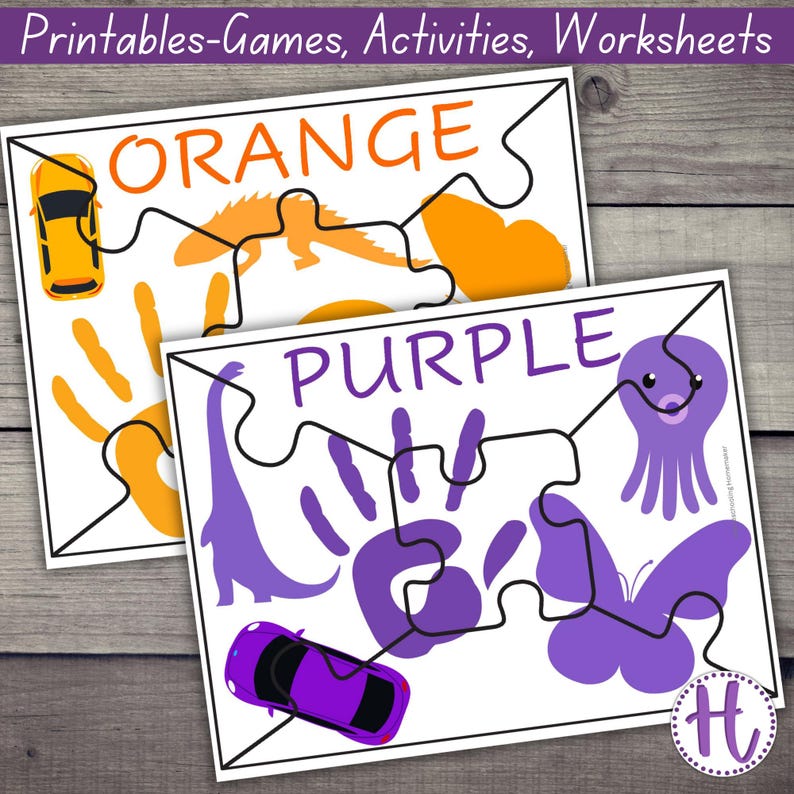 Color Puzzles, Color Recognition, Printable Puzzles, Preschool ...
