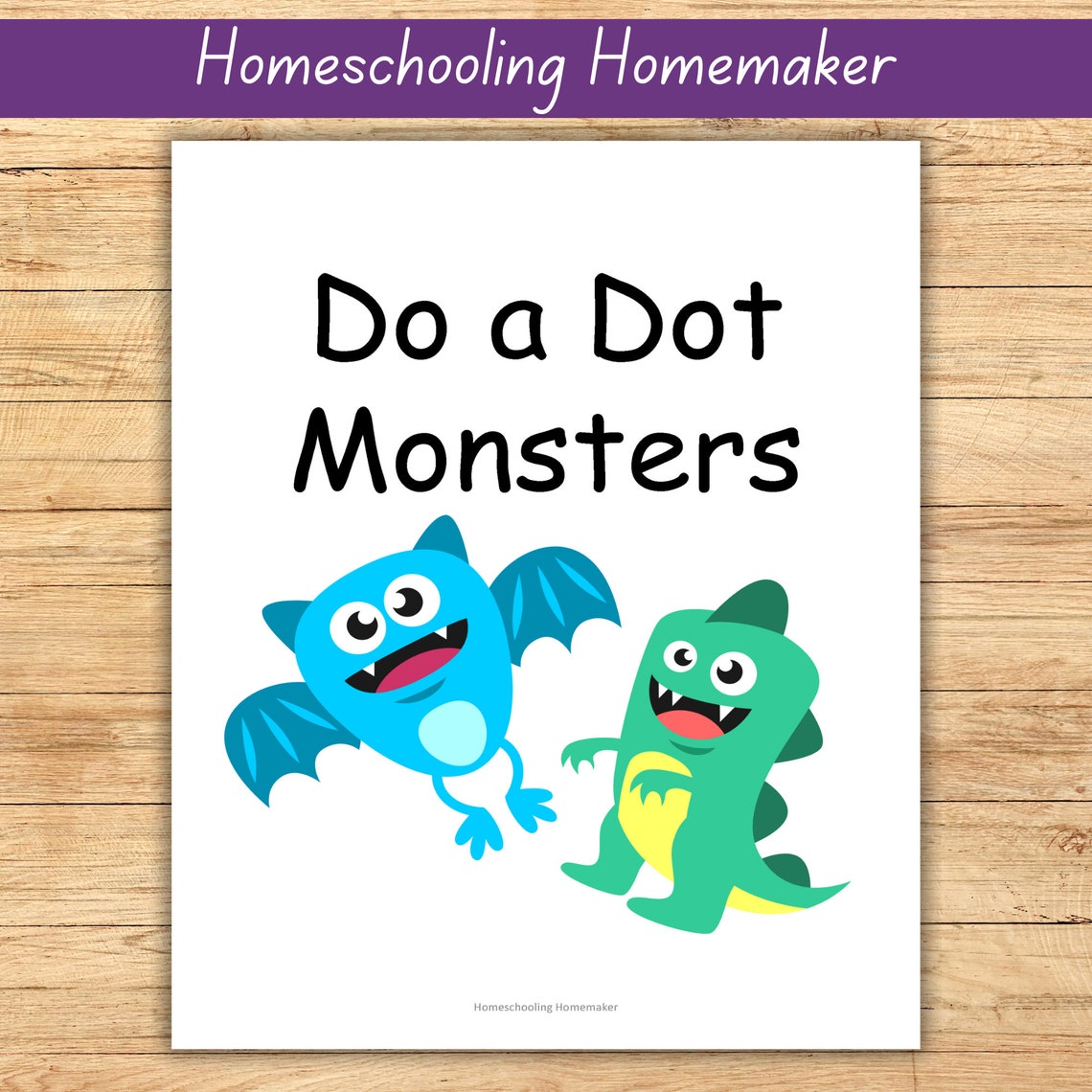 Monster Do A Dot Worksheets for Preschool Kindergarten - Etsy
