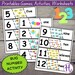 Counting and Number Word Matching Puzzle Cards for Kids, Bug Matching ...
