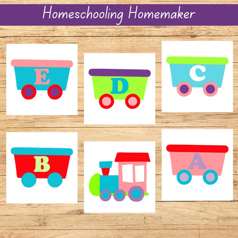 ABC Learning Train, Preschool or Kindergarten, Practice the Alphabet - Etsy