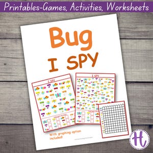 Bug I Spy Activity: Counting & Graphing Worksheets (PDF) - Etsy