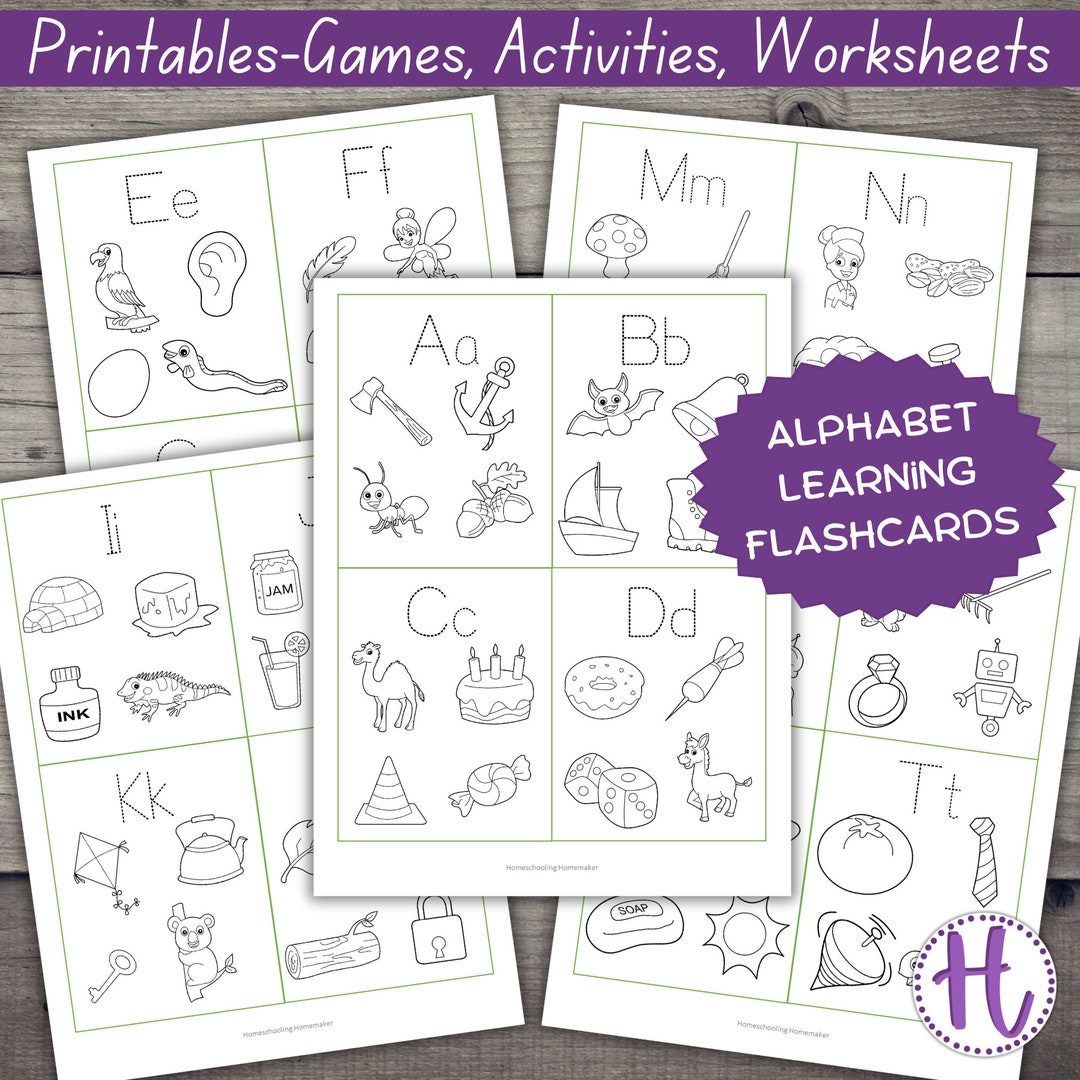 Alphabet Flashcards for Kids, Kindergarten, Preschool, Elementary, ABC ...