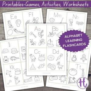 Alphabet Flashcards for Kids, Kindergarten, Preschool, Elementary, ABC ...
