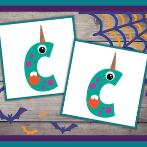 Monster ABC Matching Game: Printable Alphabet Cards (PDF) - Etsy