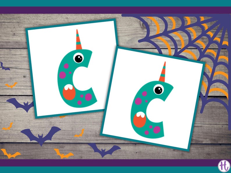 Monster ABC Matching Game: Printable Alphabet Cards (PDF) - Etsy