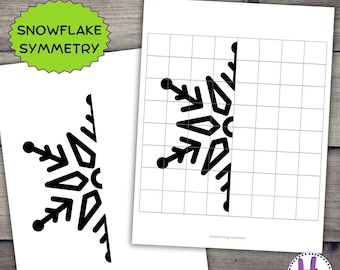 Snowflake Symmetry Activity: Winter Drawing, Painting (PDF Download ...