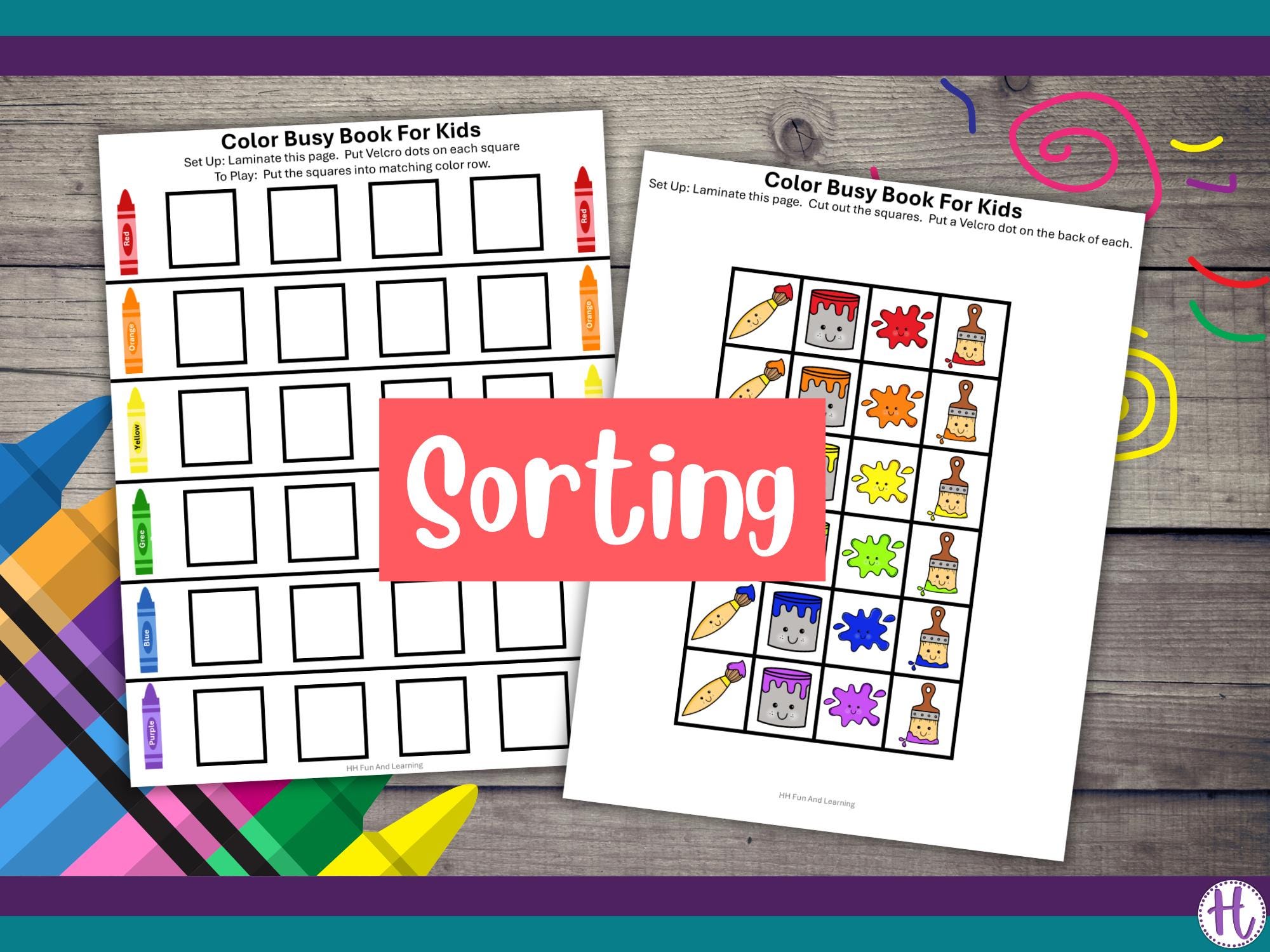 Color Learning Busy Book|preschool Printable Activities|toddler ...