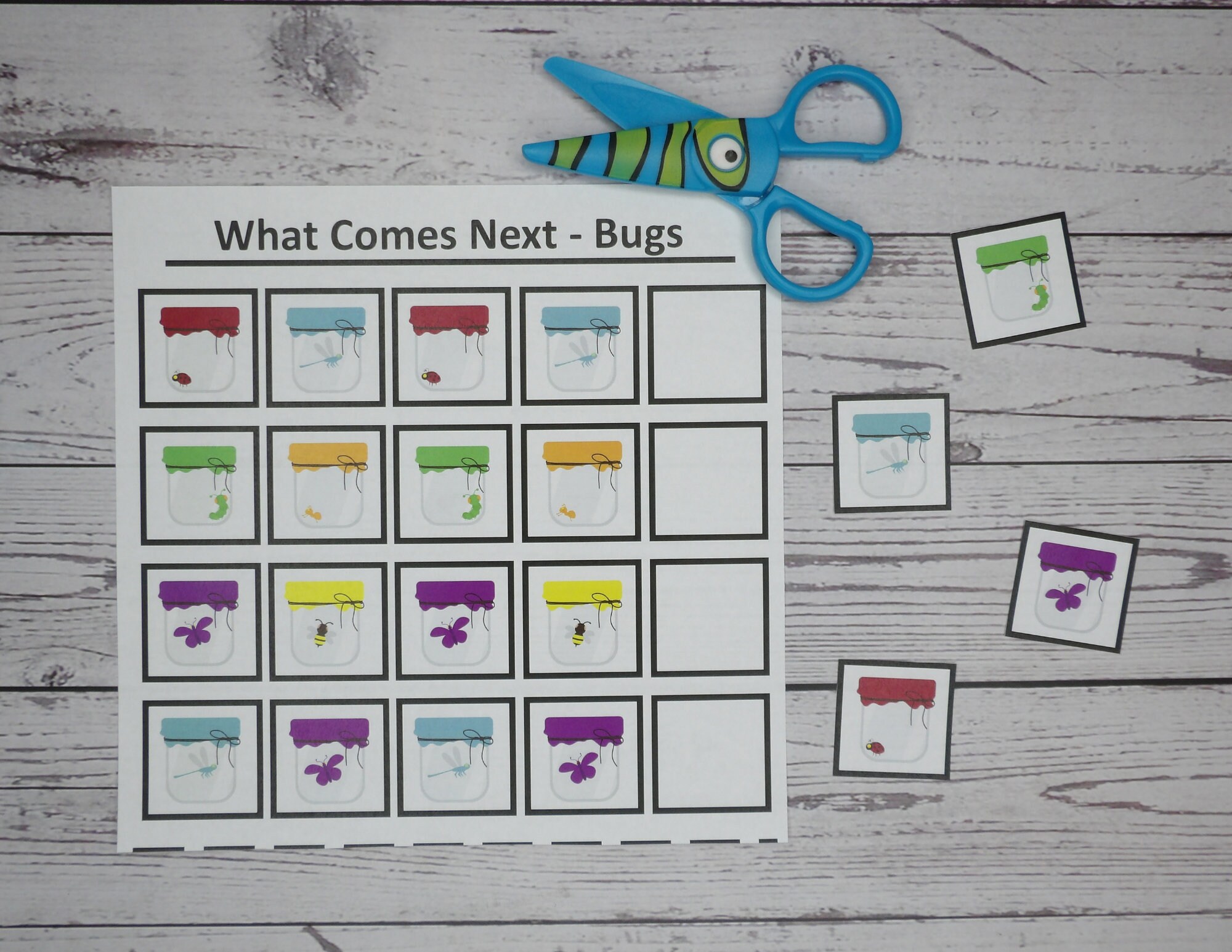 Bug What Comes Next, Sequencing Sheets for Preschool, Kindergarten ...