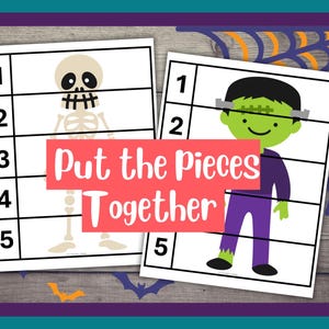 Halloween Number Puzzles 1-5: Preschool Activity (PDF) - Etsy