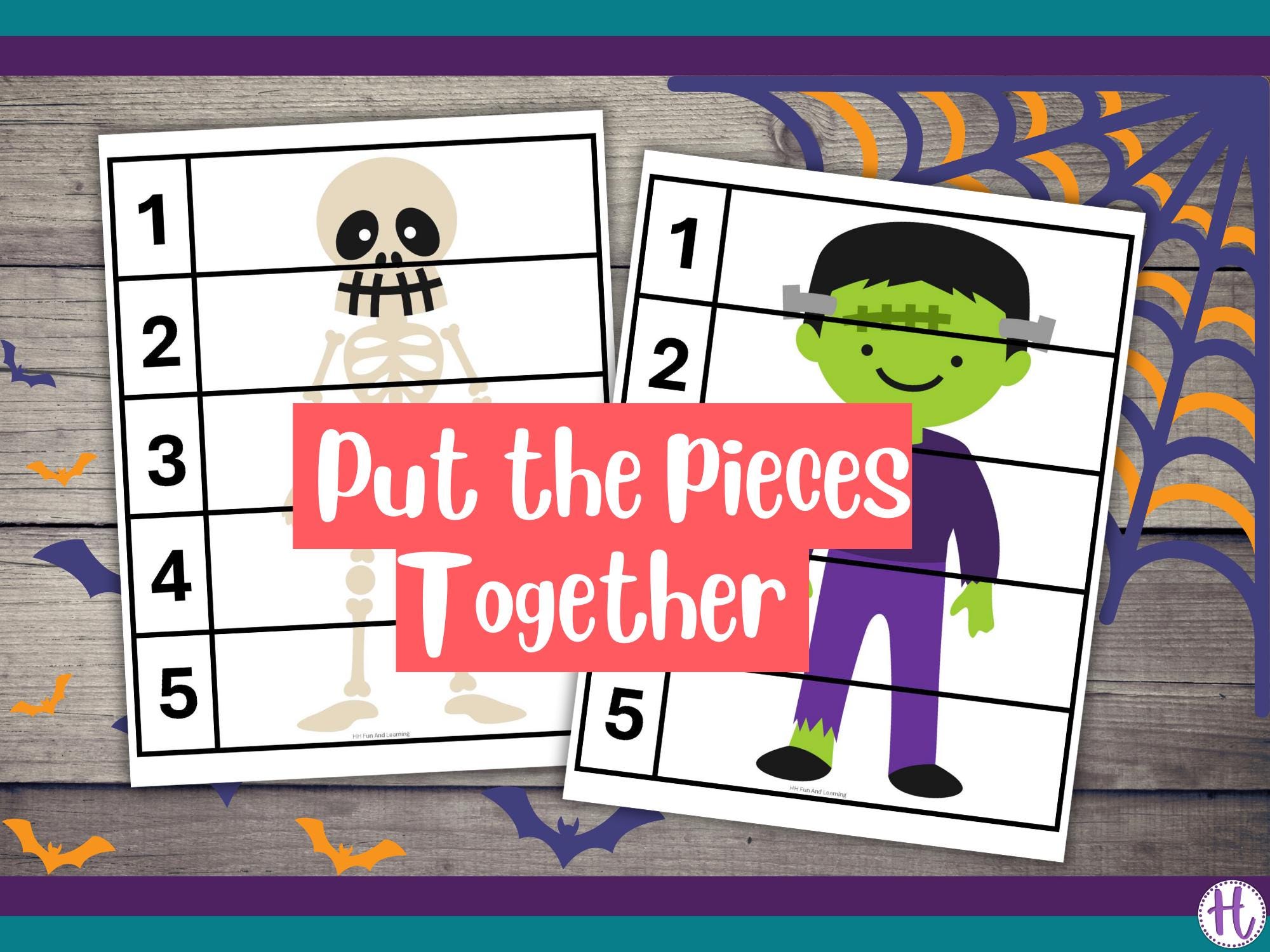 Halloween Number Puzzles 1-5: Preschool Activity (PDF) - Etsy