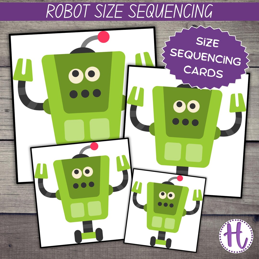 Robot Size Sequencing, Sorting Activity for Kids (PDF) - Etsy UK