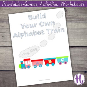 ABC Learning Train, Preschool or Kindergarten, Practice the Alphabet - Etsy