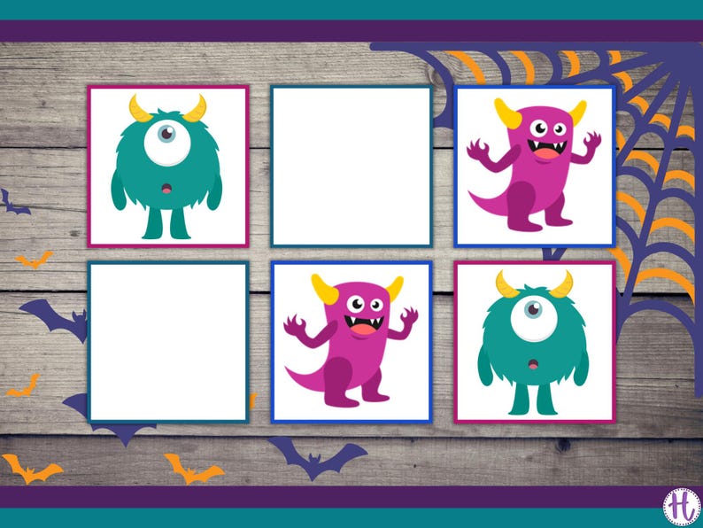 Monster Memory Game for Kids: Printable Matching Activity (PDF) - Etsy